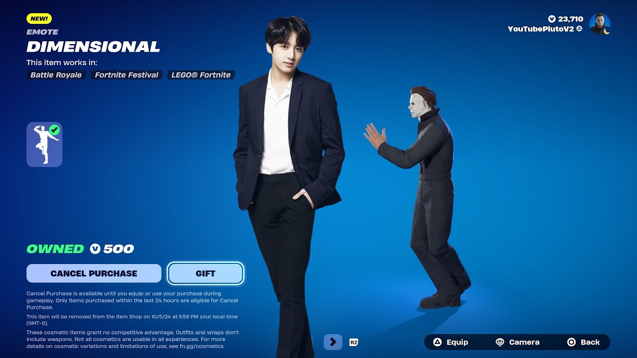 *NEW* JUNGKOOK DIMENSIONAL EMOTE! Fortnite Item Shop [October 2nd, 2024 ...