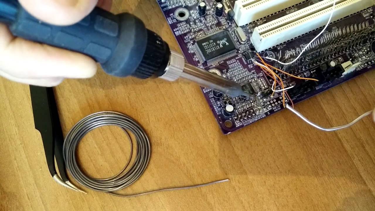 Desoldering QFP48 chip - YouTube