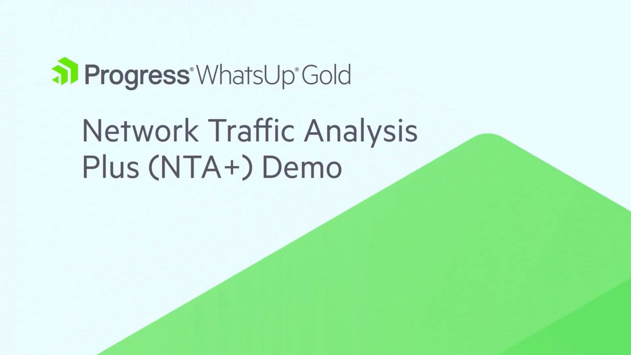 WhatsUp Gold Network Traffic Analysis Plus (NTA+) Demo - YouTube