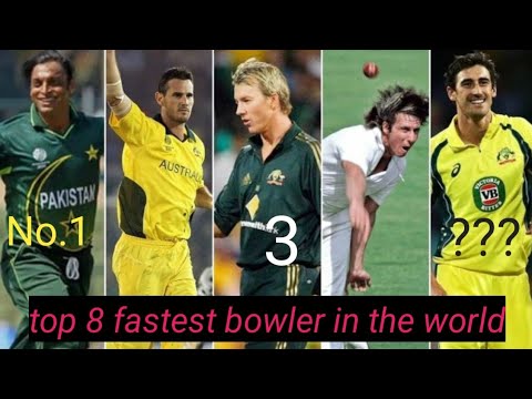 Top 8 fastest bowler in the world - YouTube