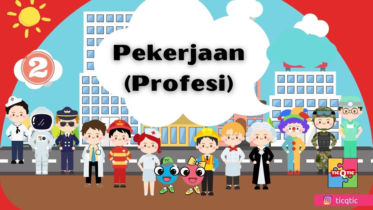 Belajar mengenal macam-macam PEKERJAAN/PROFESI untuk PAUD SD beserta ...