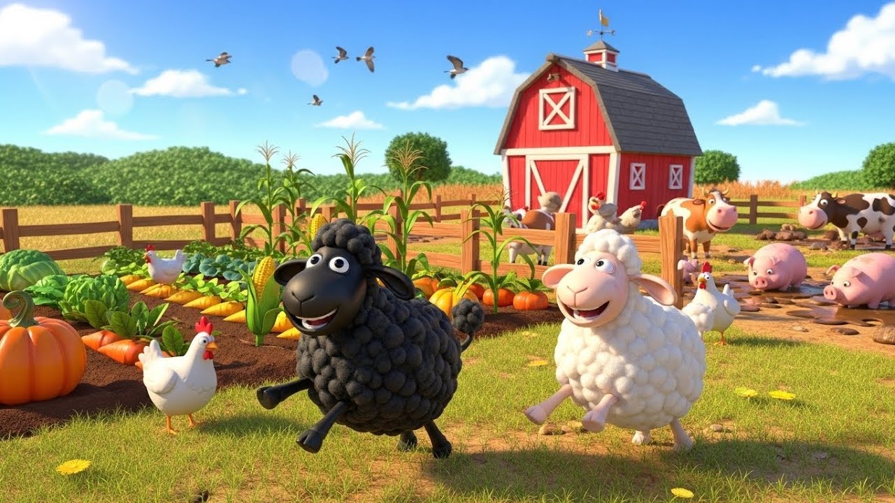 Baa Baa White Sheep Song | kids nursery rhymes | Baby Song, Farm ...