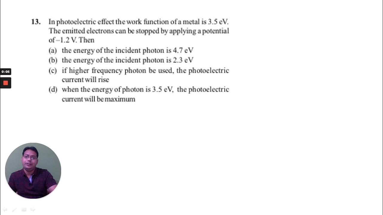 In photoelectric effect, the work function of a metal is 3.5 eV. The ...