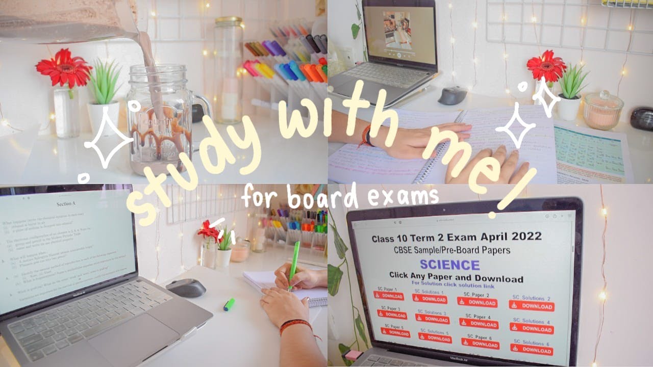 STUDY W/ ME FOR BOARDS | CBSE Class 10 study vlog | aesthetic study ...