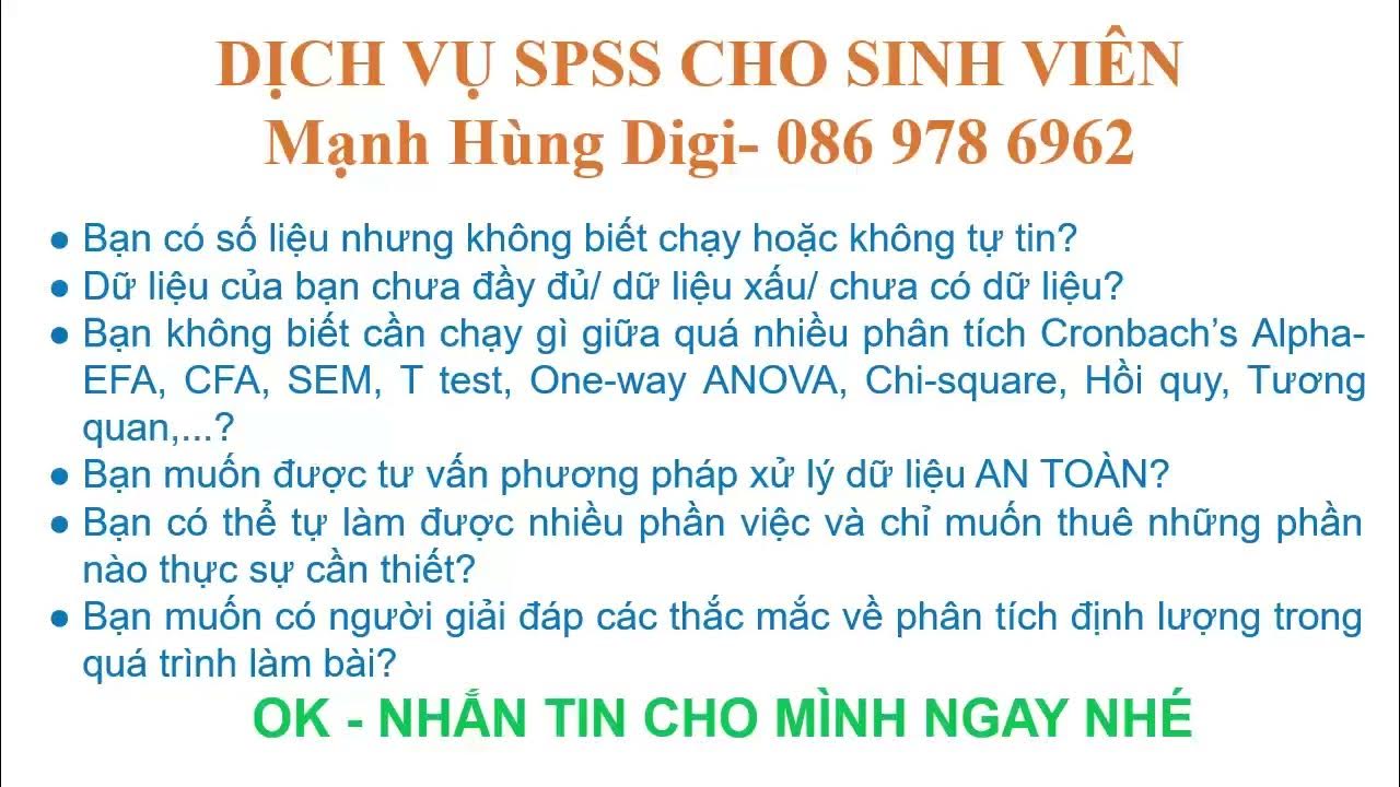 DỊCH VỤ SPSS CHO SINH VIÊN- Đồng hành cùng quá trình nghiên cứu khoa học, luận văn tốt nghiệp ...