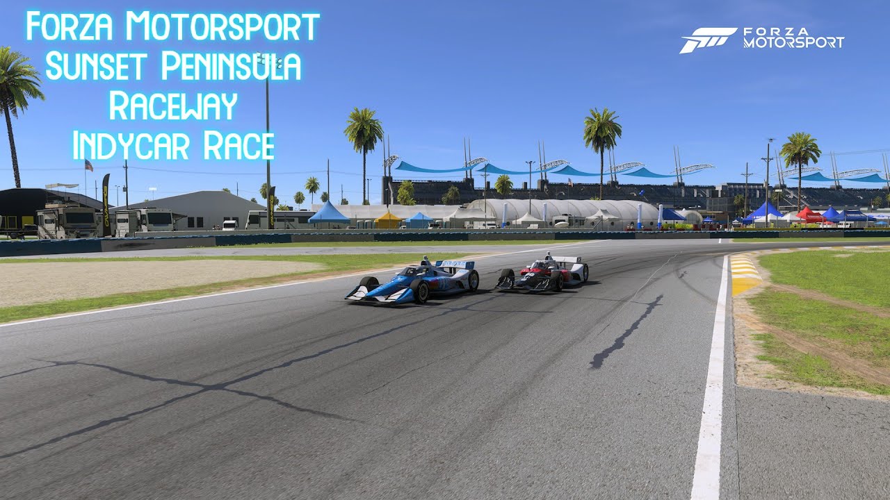 Forza Motorsport - Indycar Last Lap Battle for the Win at (Sunset ...