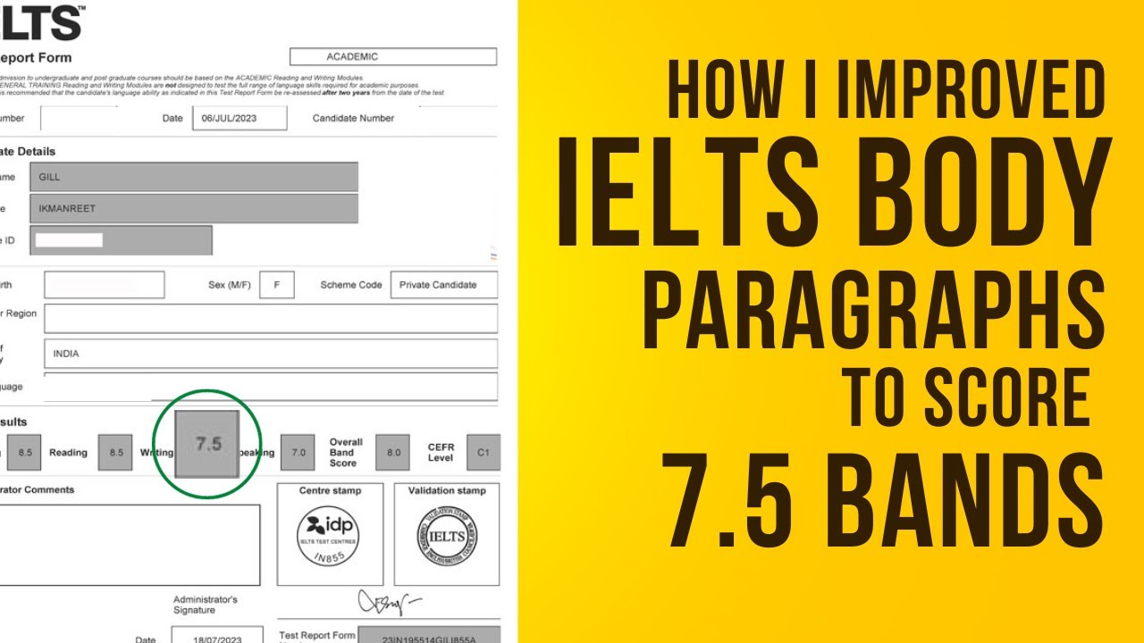 How I Write the IELTS Essay Body Paragraph to Score 7+ Bands - YouTube