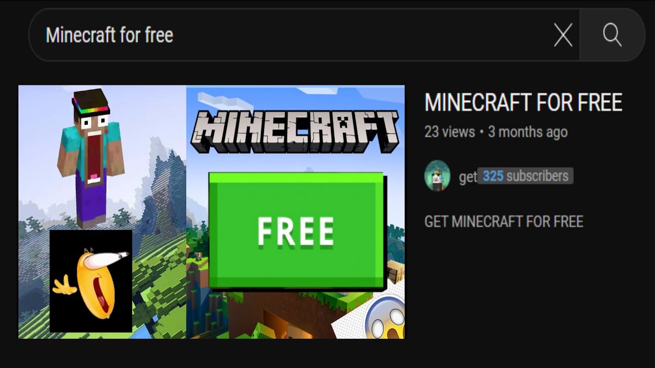 Minecraft for free tutorials be like - YouTube