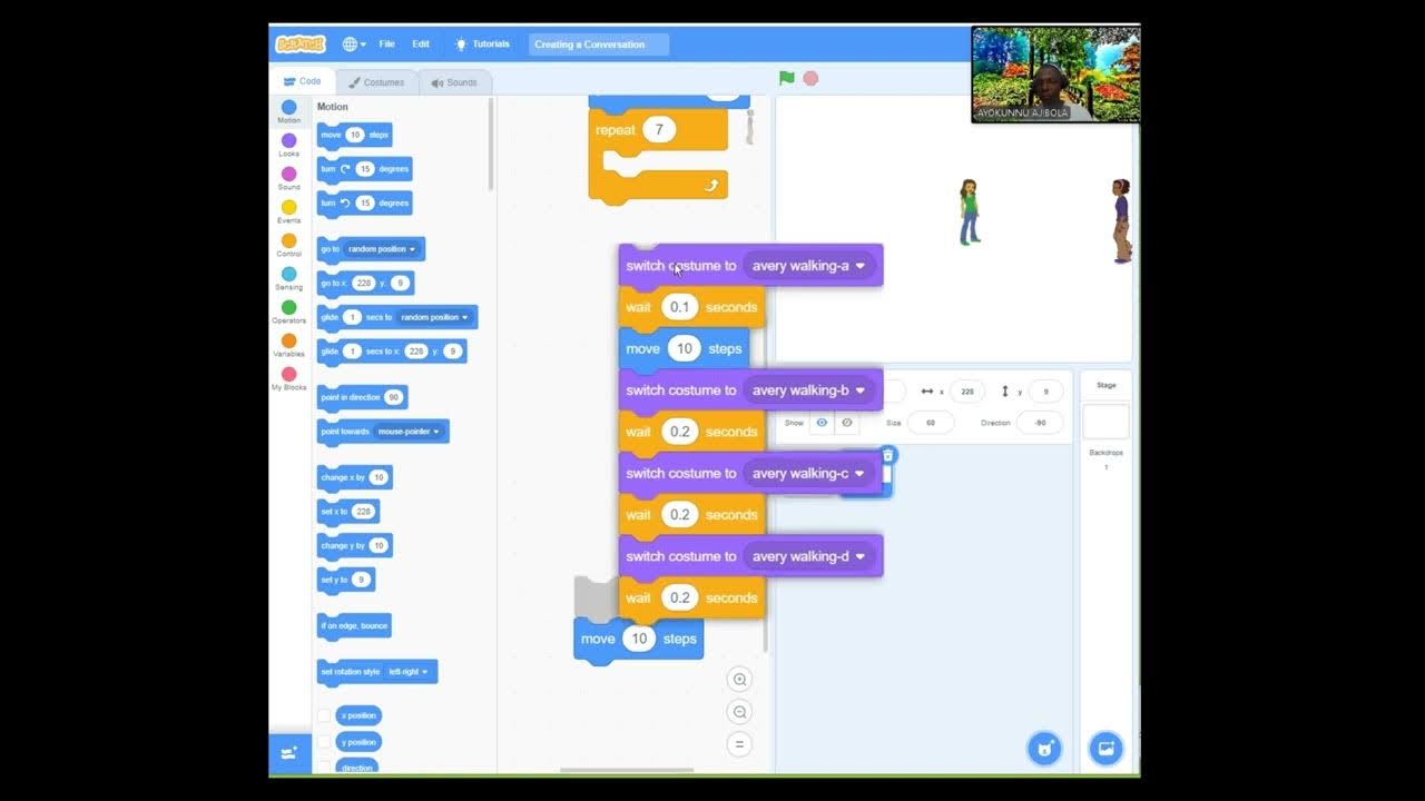 Creating a Conversation on Scratch Live Class - YouTube