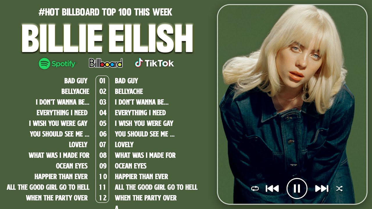 Billie Eilish Top Popular Songs - Hot Hits Playlist - YouTube