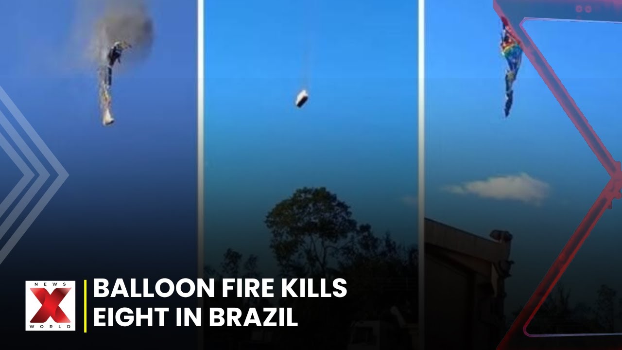 Burning Balloon Plummets in Brazil — On Camera | NewsX World - YouTube