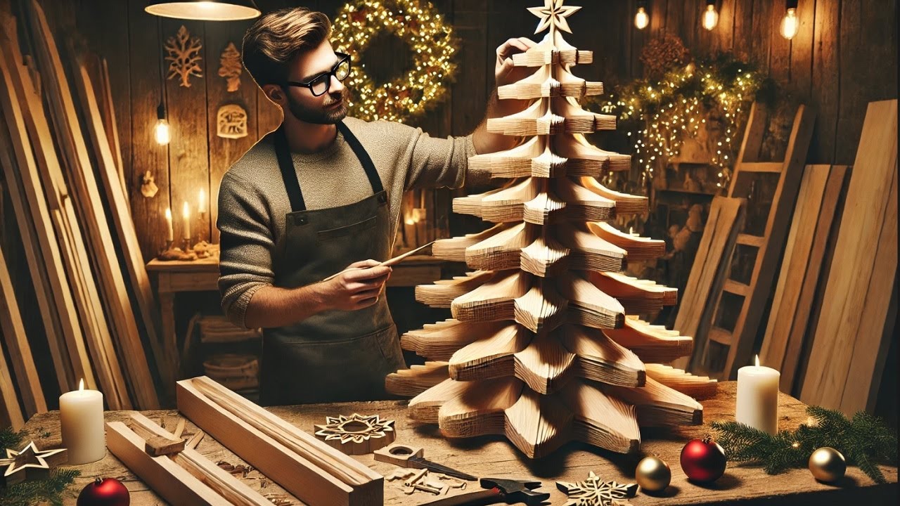 🌲 How To Make A Wooden Christmas Tree // Great Design Ideas To Decorate ...