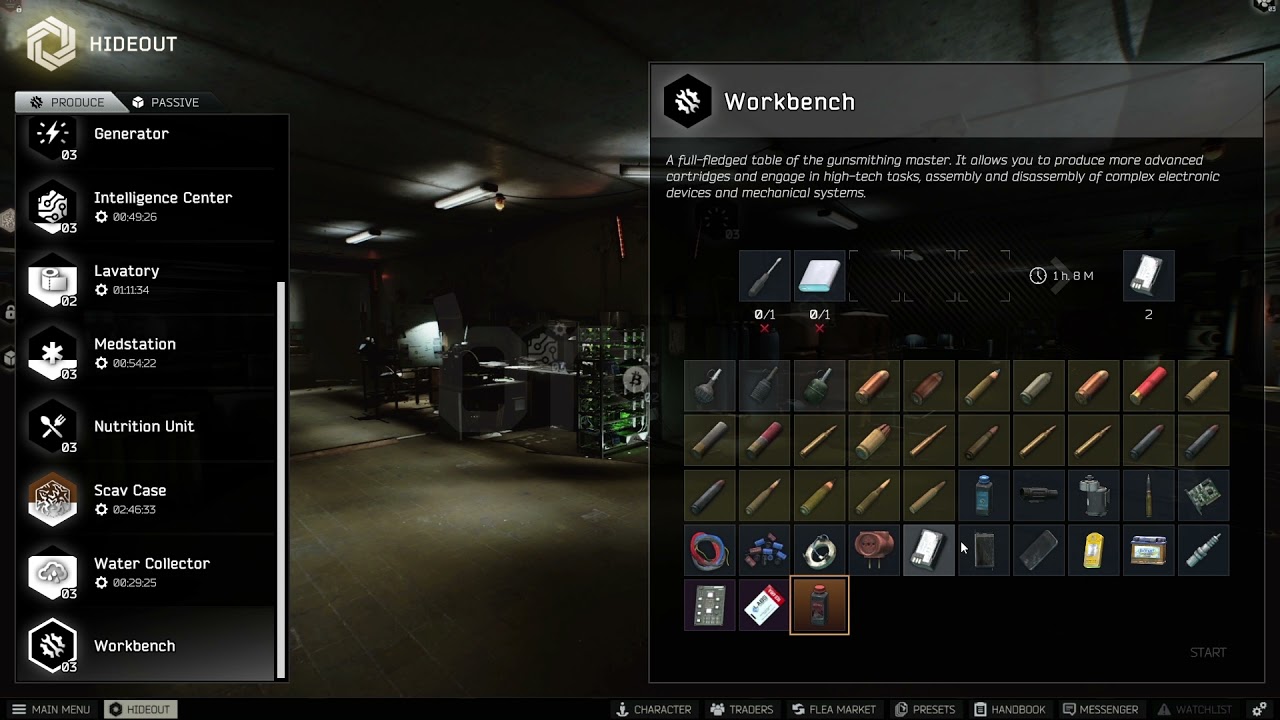 Tarkov hideout interface concept - YouTube