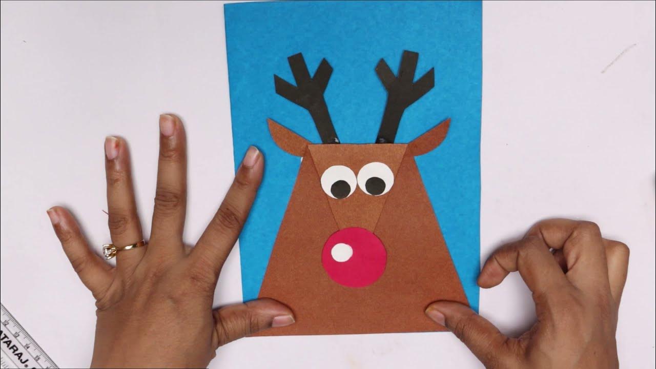 Christmas Deer Card Making| Christmas Paper Craft ideas #sapnacreations ...