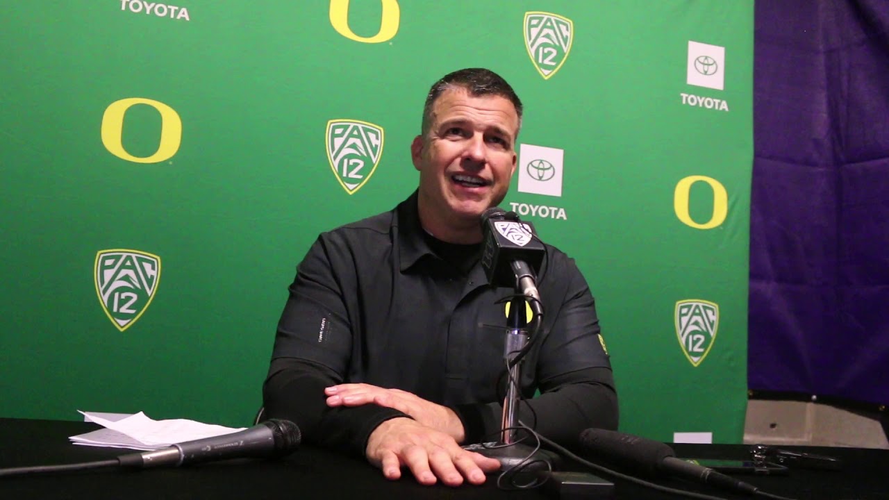 Mario Cristobal discusses Oregon's 14 point comeback win over UW - YouTube