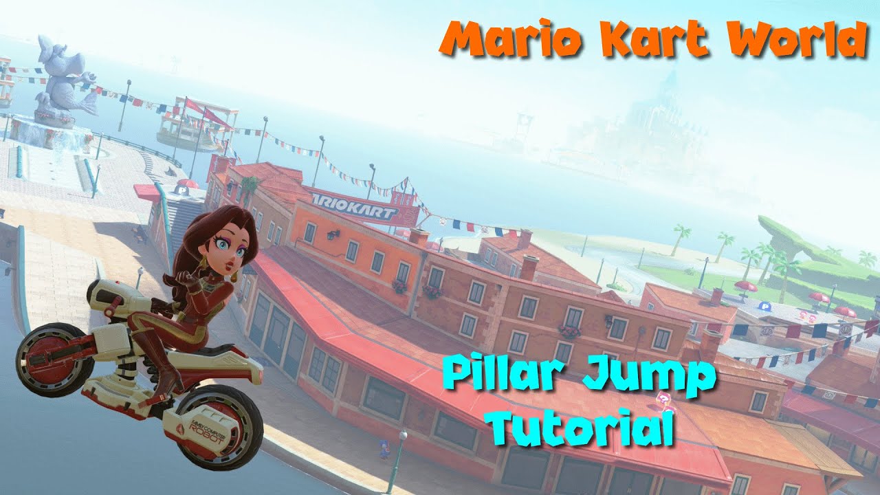 Mario Kart World Salty Salty Speedway Pillar Jump Tutorial - YouTube