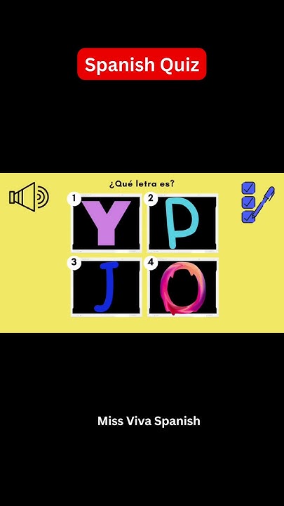 What letter is it Alphabet in Spanish ABC in Spanish Quiz Game 6 - YouTube