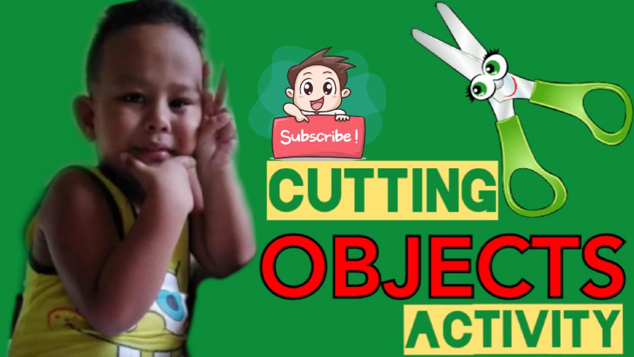 CUTTING OBJECTS | Preschool Home Activity | Ravin Z - YouTube