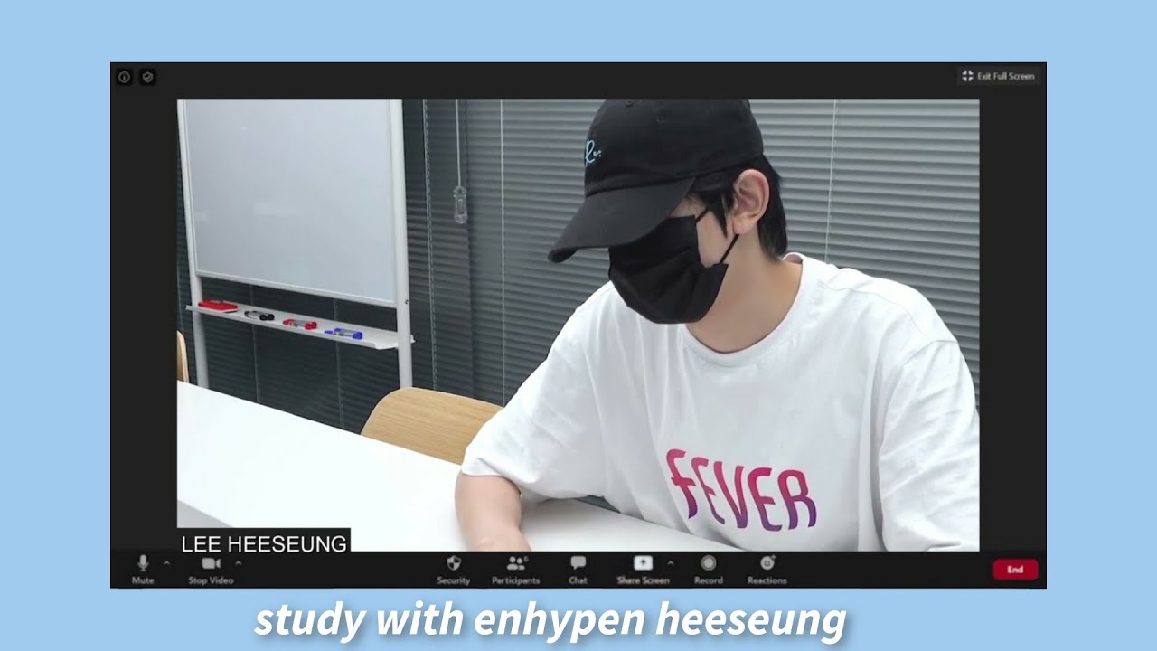 STUDY WITH ENHYPEN LEE HEESEUNG || 엔하이픈 스터디윗미 || relaxing fire asmr ...