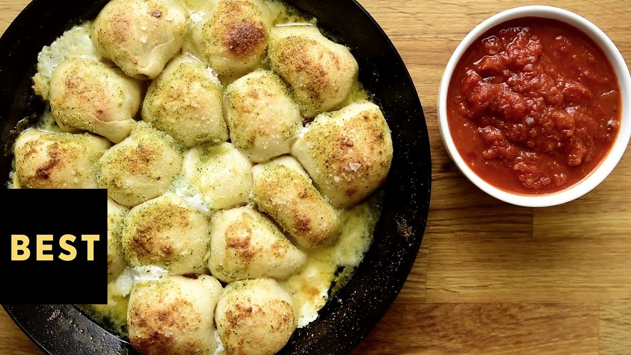 Mozzarella Stuffed Garlic Bombs | BestProducts.com - YouTube