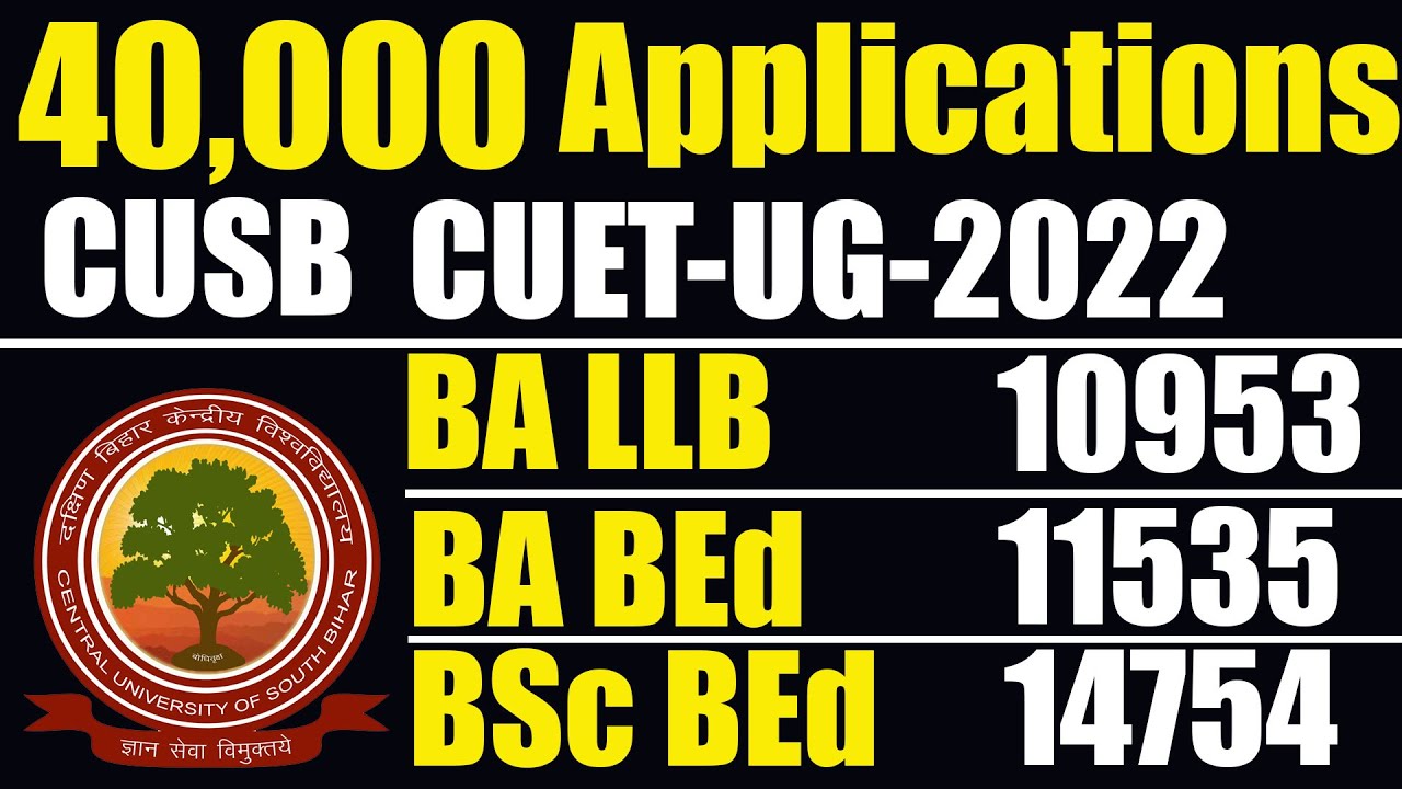 Total Applicants for CUSB Undergraduate (UG) Programmes | CUET-UG-2022 ...
