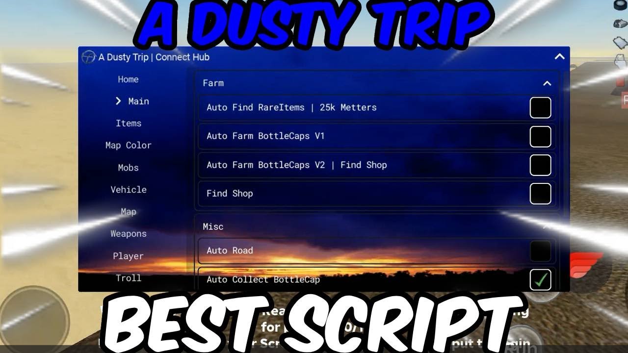 *BEST* Roblox A Dusty Trip Script | Spawn Items, God Mode, Kill Players ...
