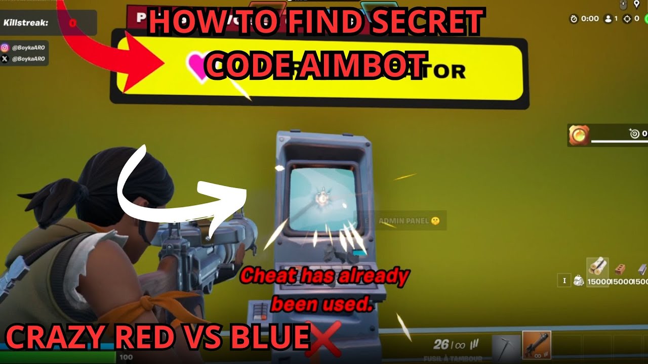 SECRET CRAZY RED VS BLUE FORTNITE CREATIVE How to find secret code ...