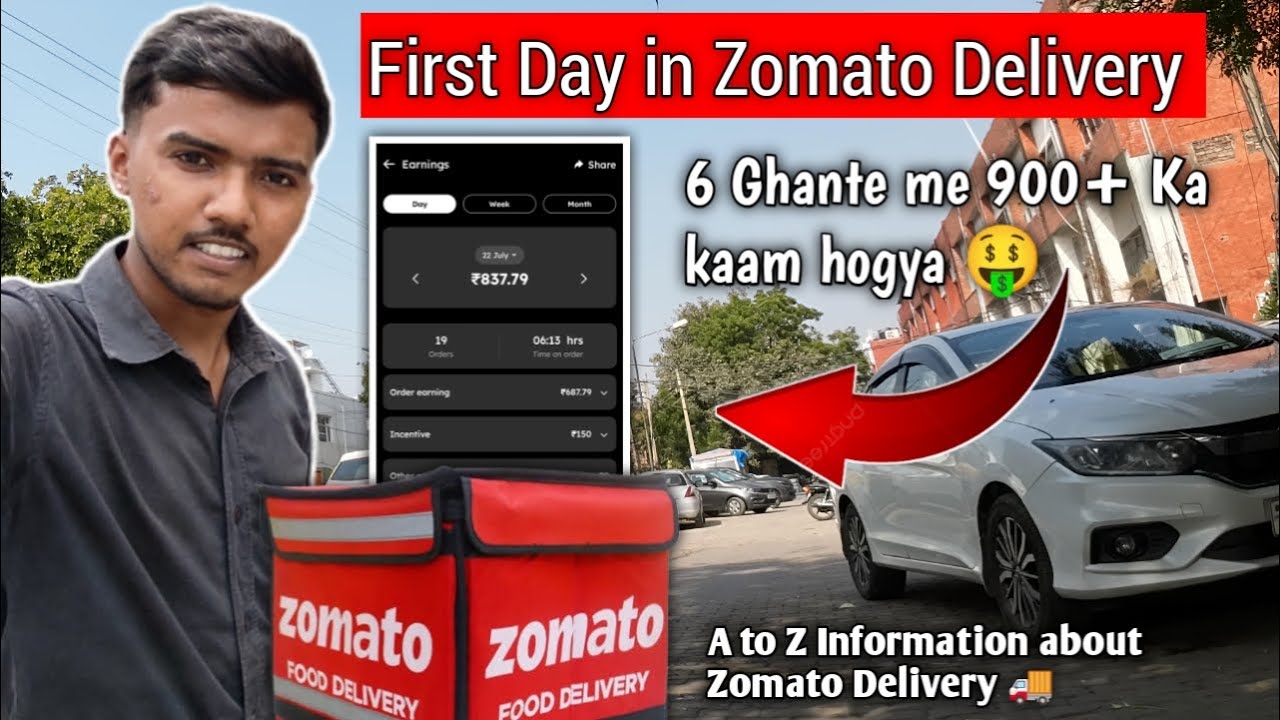 6 Ghante me kiya 900+ ka kaam 🤑 Zomato Delivery Boy First Day. - YouTube