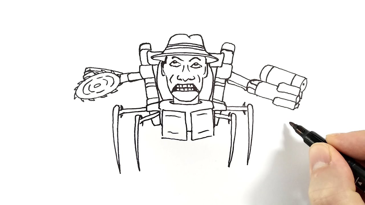 How to draw Buzzsaw Mafia Toilet - YouTube