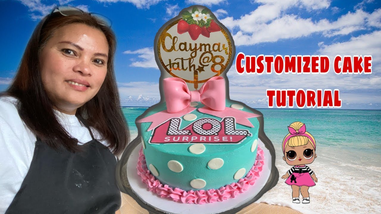 CUSTOMIZED CAKE TUTORIAL/ HOW TO MAKE LOL DOLL CAKE/ USING SOFT ICING ...