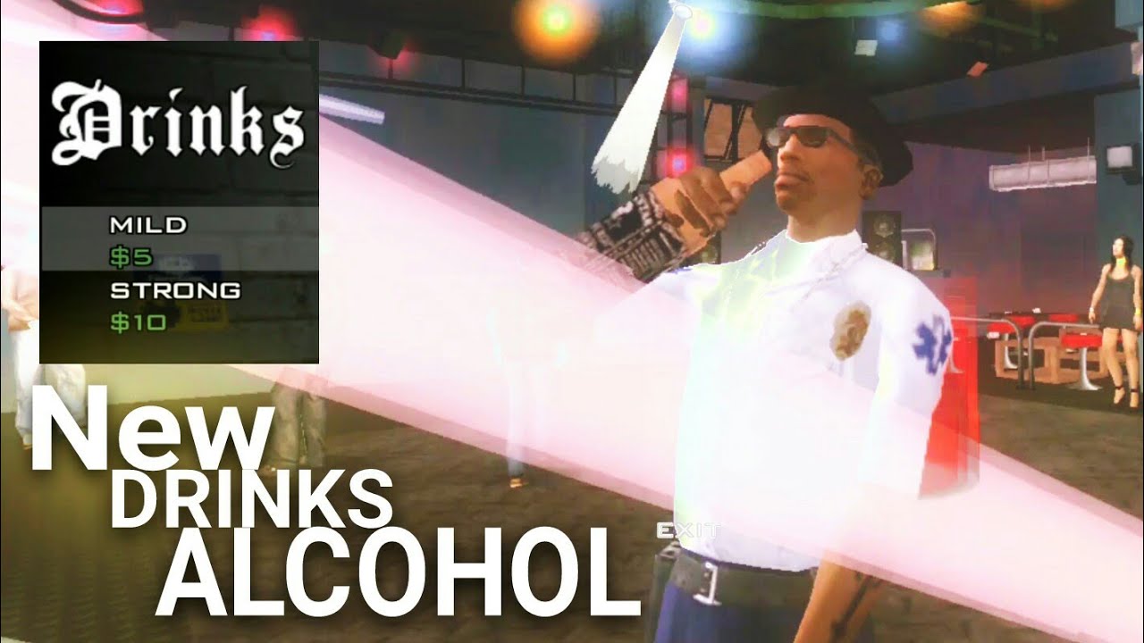 New Advanced Drinks Alcohol Feature - GTA SA Mobile - YouTube