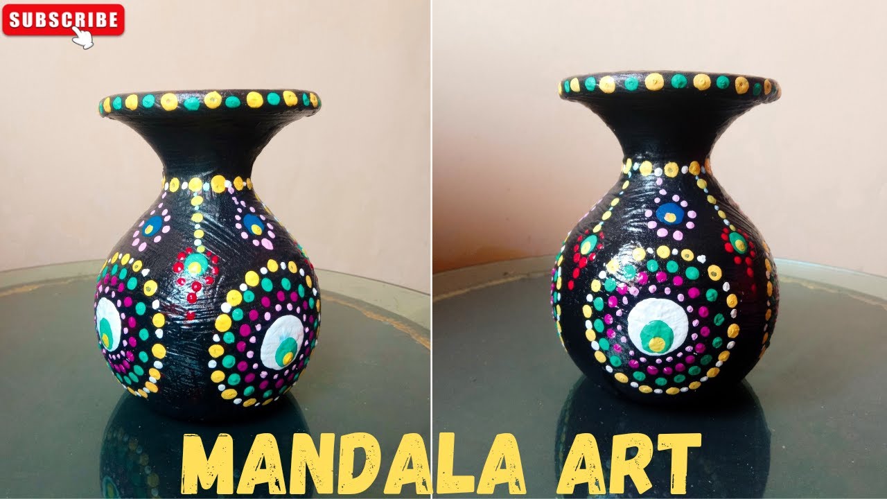 Mandala Art | Diy Mandala art on pot 2024 - YouTube