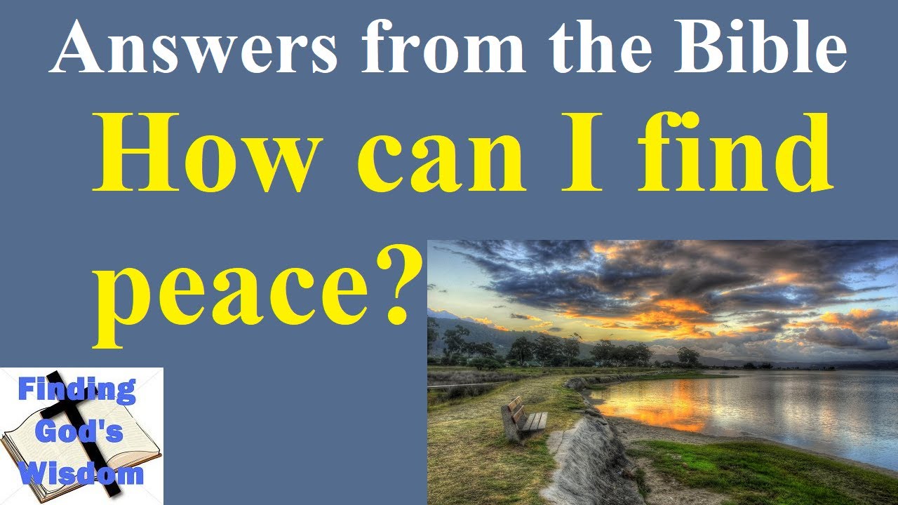 How can I find peace? - YouTube