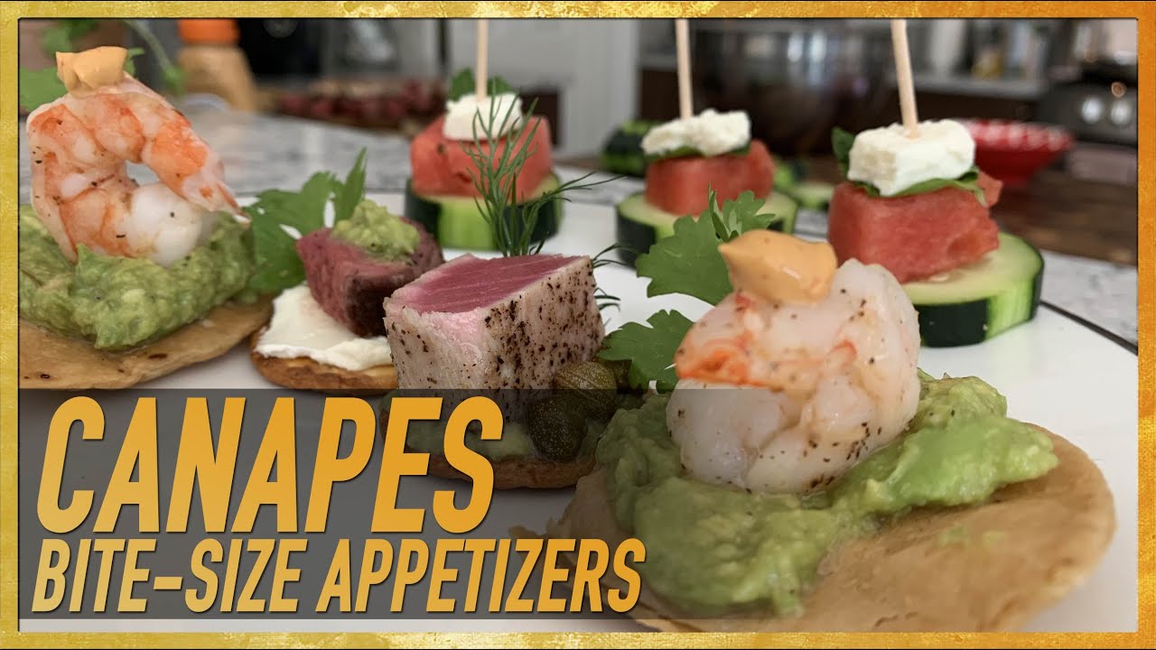Canapes Bite-Size Appetizers - YouTube