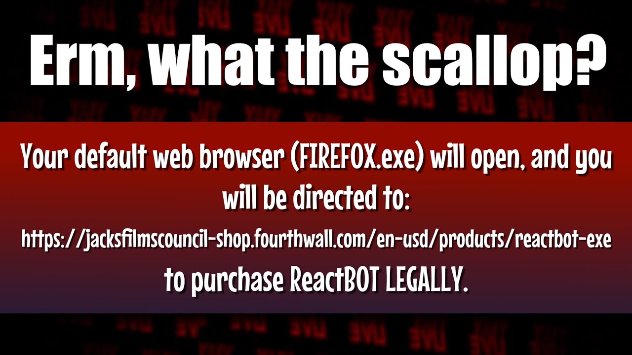 ReactBot Anti Piracy Screen (Newly Discovered) - YouTube