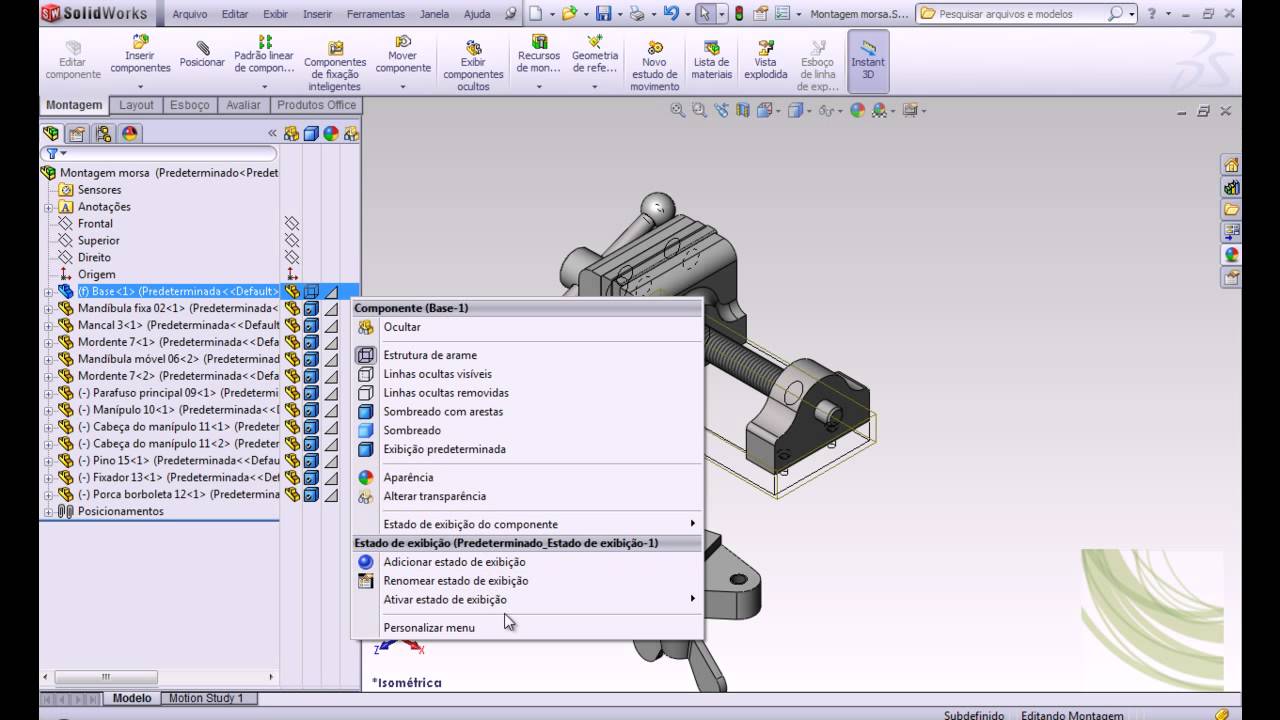 Modo de exibição no solidworks - YouTube