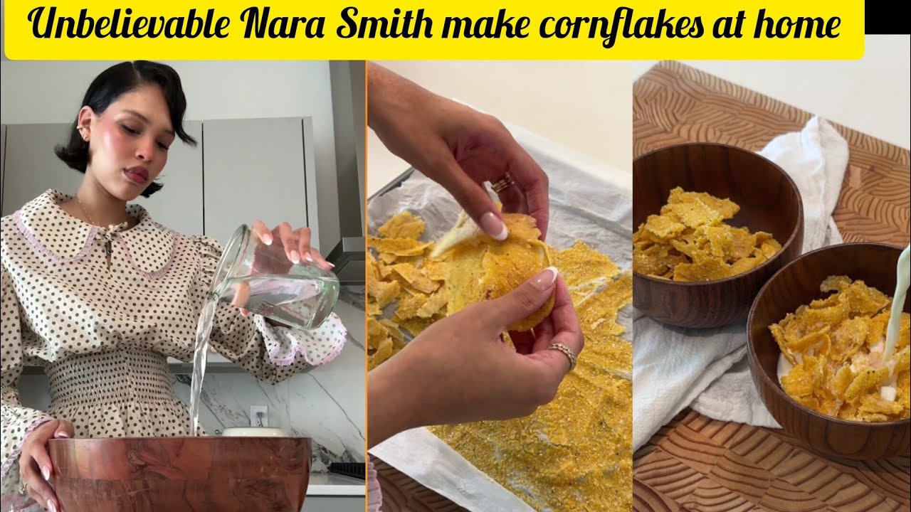 Unbelievable Nara Smith Makes Corn flakes from scratch at Home - YouTube