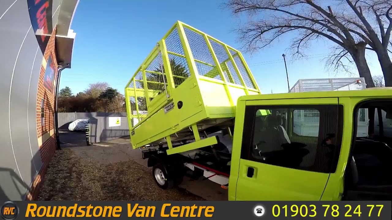 2011 Ford Transit Crew Cab Caged Tipper Truck TOA - YouTube