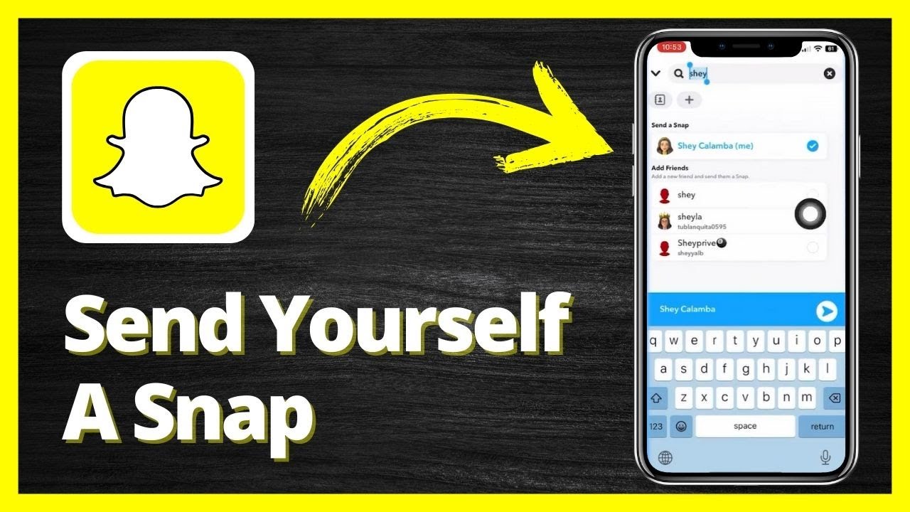 How to Send Yourself a Snap on Snapchat Step By Step 2024 - YouTube