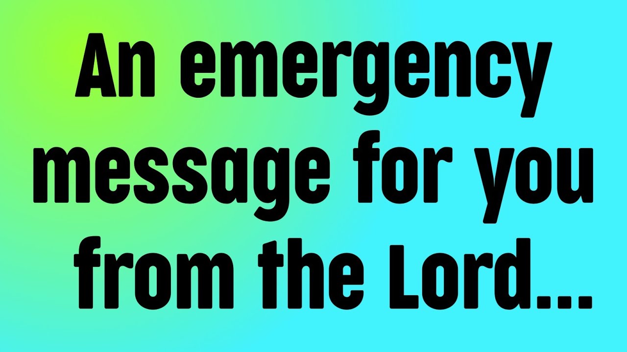 🌈An emergency message for you from the Lord... || God message today ...