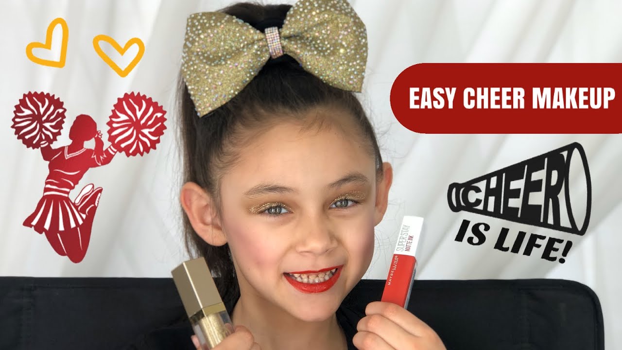 easy cheer makeup ( Competition makeup) - YouTube