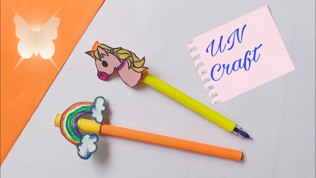 How to make paper pen. How to make a pen, Paper Craft. Easy paper craft ...