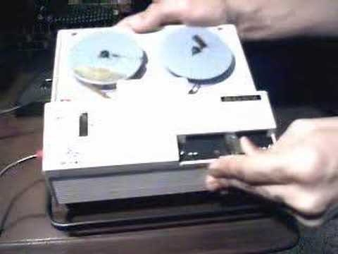 Sony TC-123 portable reel-to-reel tape recorder. - YouTube