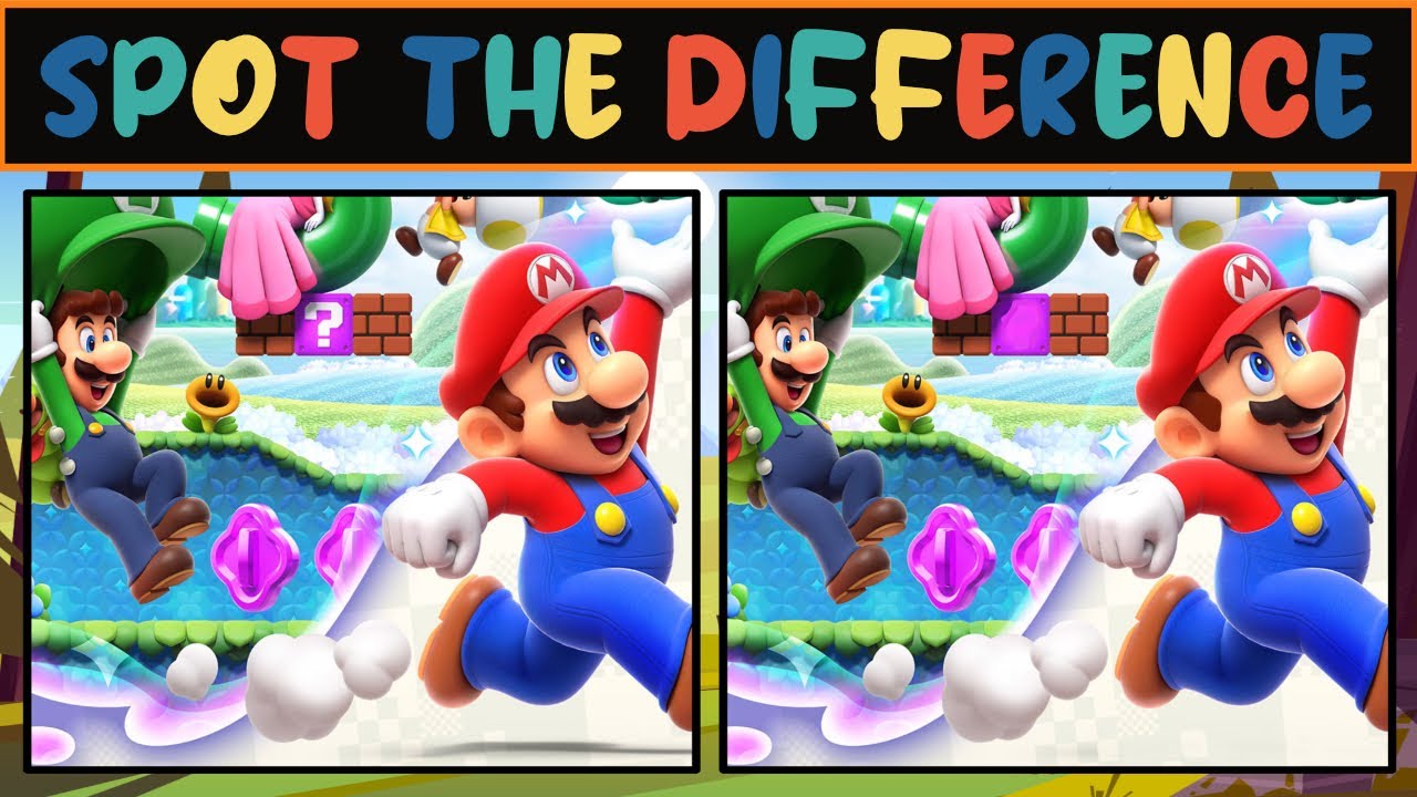 Spot the Difference - Super Mario Bros edition - 5 Puzzles of Find the ...