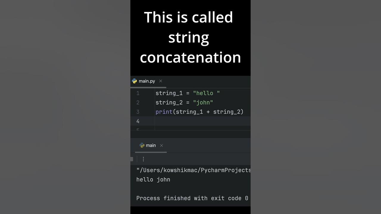 string concatenation #python - YouTube