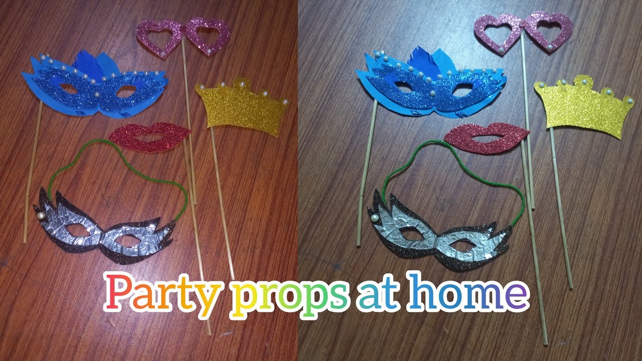 How to make party props at home / 5 DIY photoshoot props ideas ...