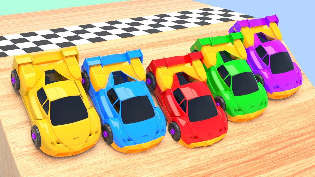 Color Racing Car 🚘 Song! | Itsy Bitsy Spider Nursery Rhymes Playground ...