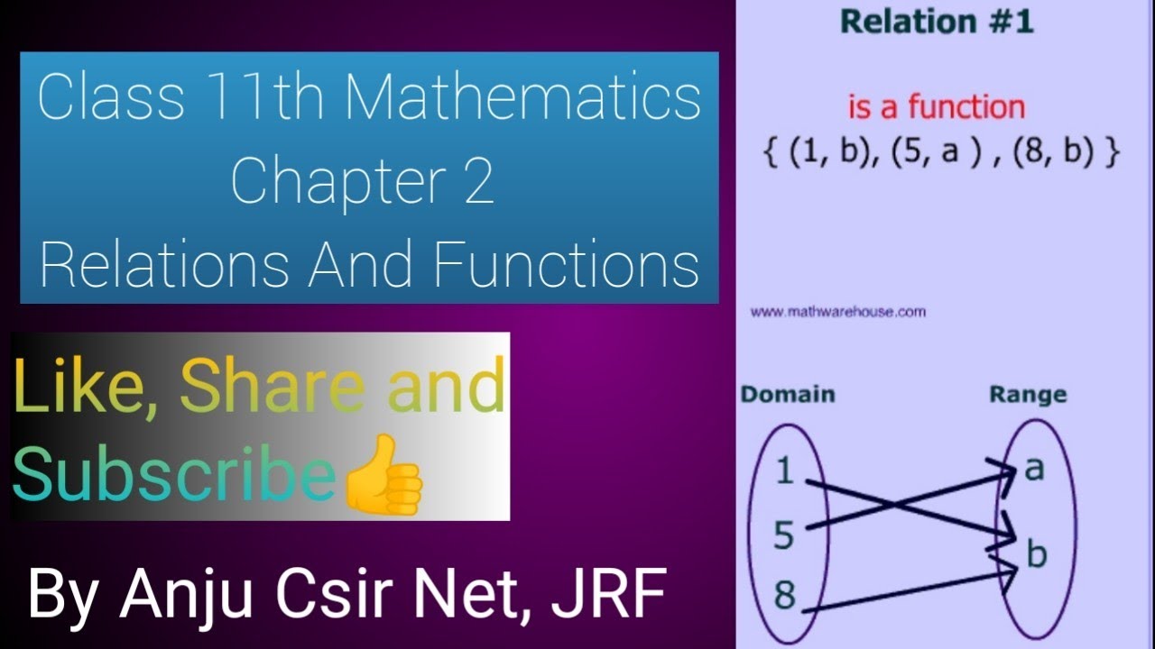 Class 11th Mathematics 📐📊📚//Chapter 2 //What is function and type of ...