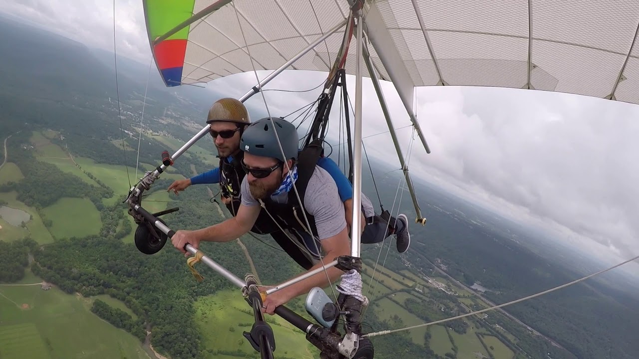 Mark Schuck III Tandem Hang Gliding Lookout Mountain - YouTube