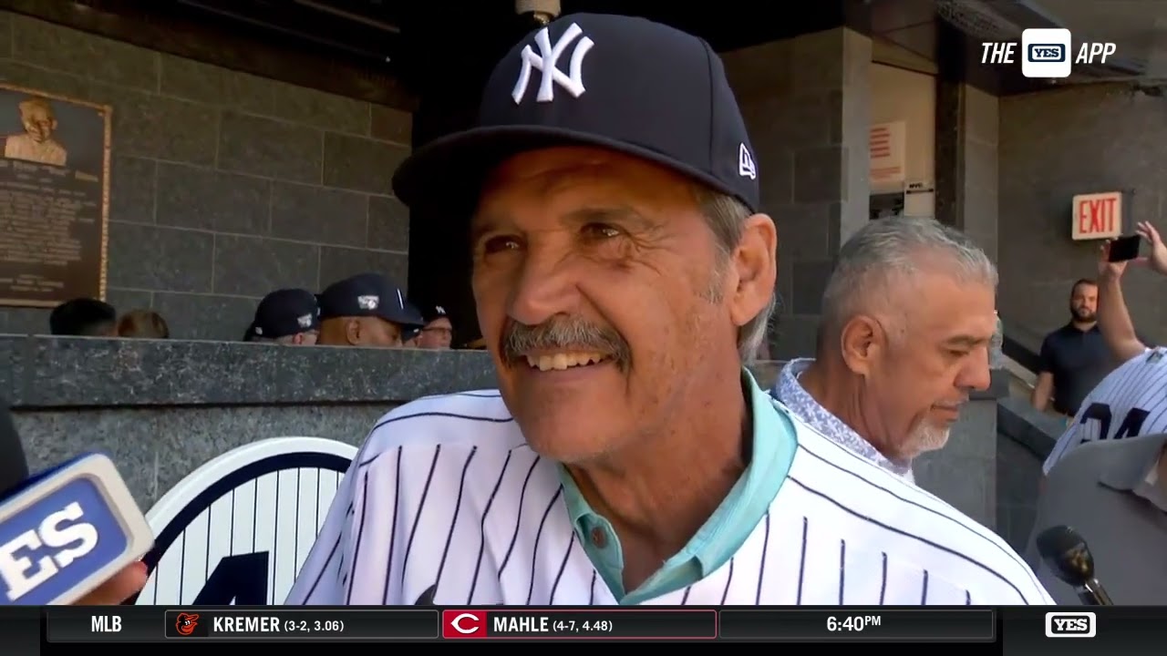 Ron Guidry celebrates returning for Old-Timers' Day - YouTube